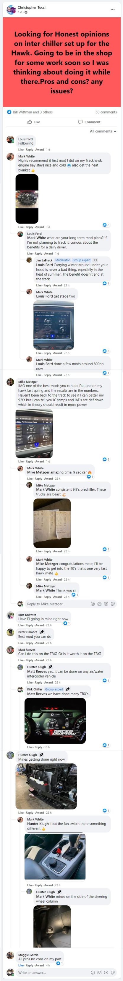 Hellcat and Trackhawk Interchillers reviews and results – Fi ...